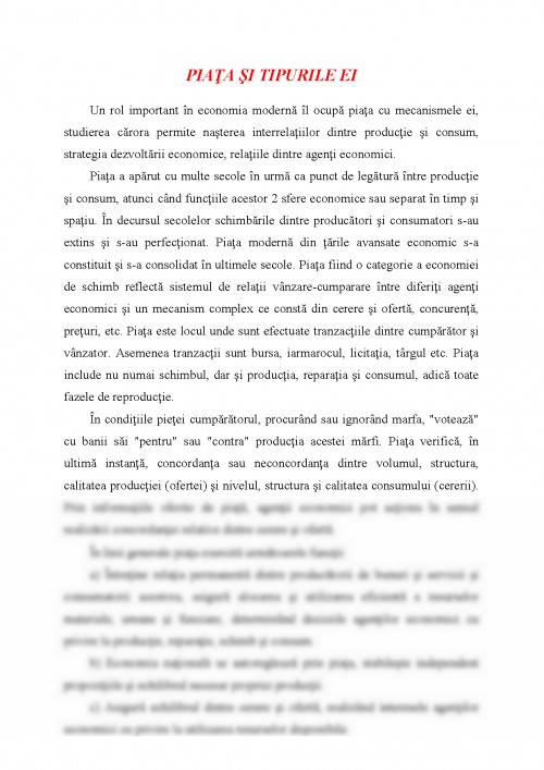 Proiect: Piața și Tipurile Ei (#153362)