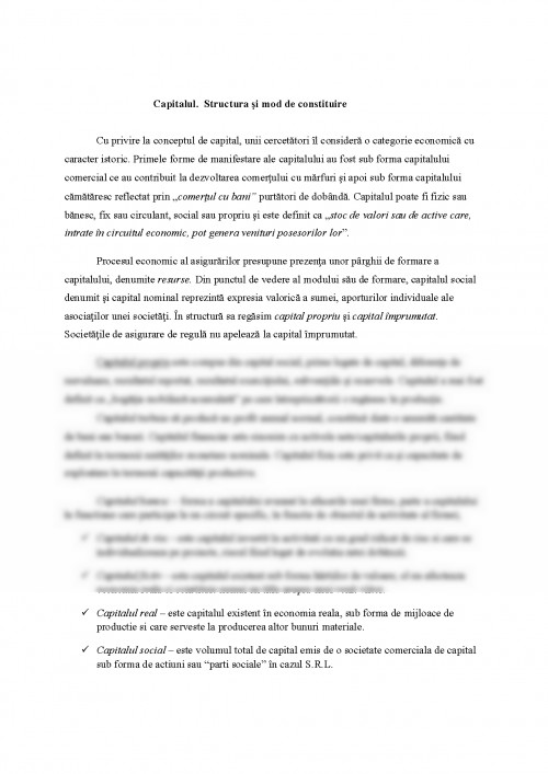 Referat: Conceptul de capital și formele lui de existență (#153678)