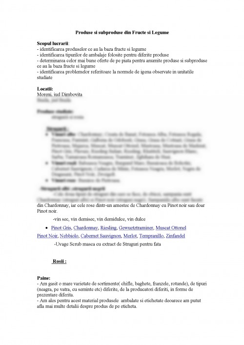 Proiect: Produse și Subproduse din Fructe și Legume (#153823)