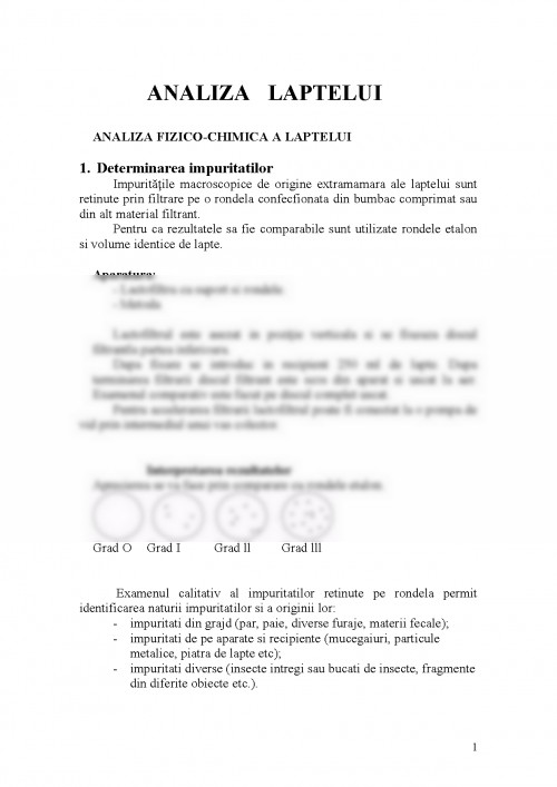Referat: Analiza Laptelui (#155041)