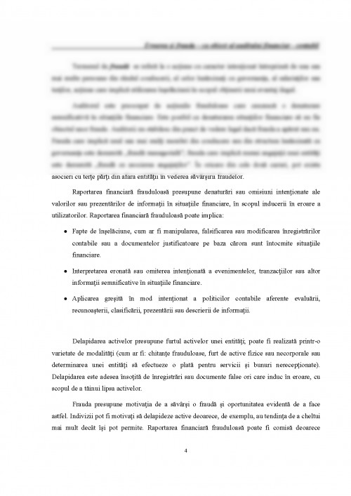 Proiect: Eroarea și frauda în audit (#155485)