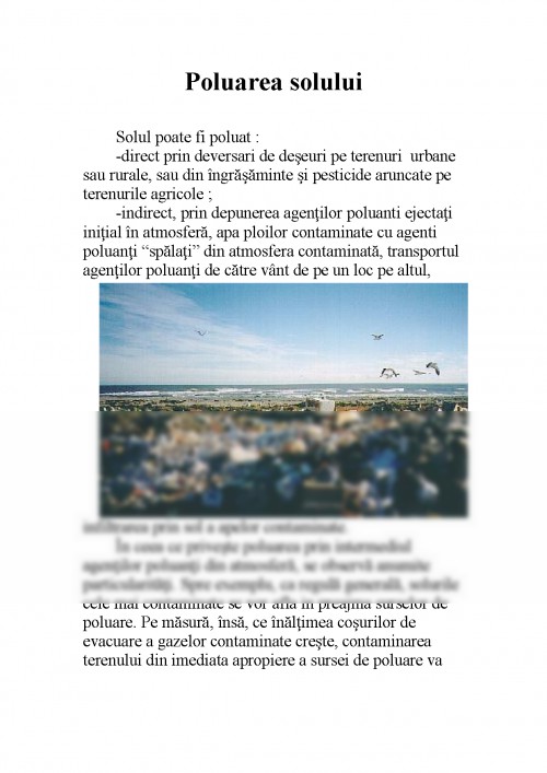 Referat: Poluarea solului (#157047)