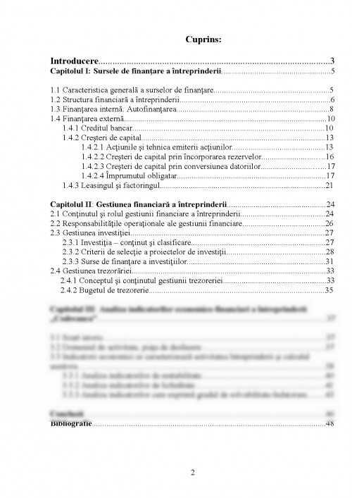 Proiect: Formarea și gestionarea resurselor financiare la întreprindere ...