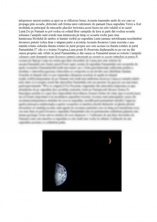 Referat: Pământul și Luna (#157598)