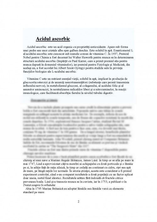 Referat: Acid ascorbic (#157820)