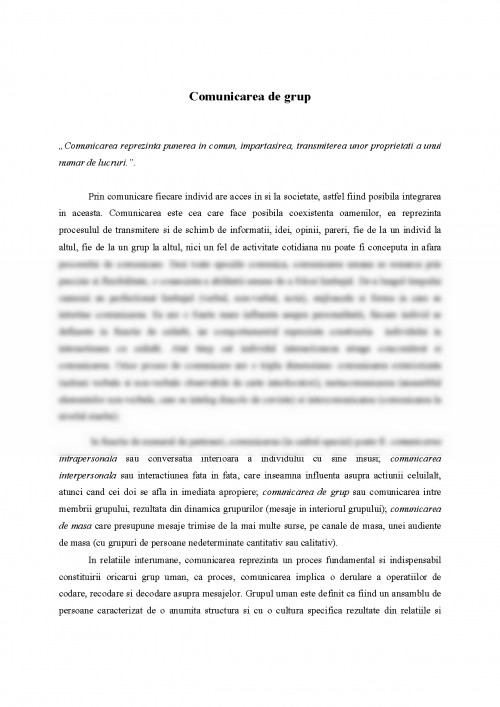 Referat: Comunicarea de grup (#158045)