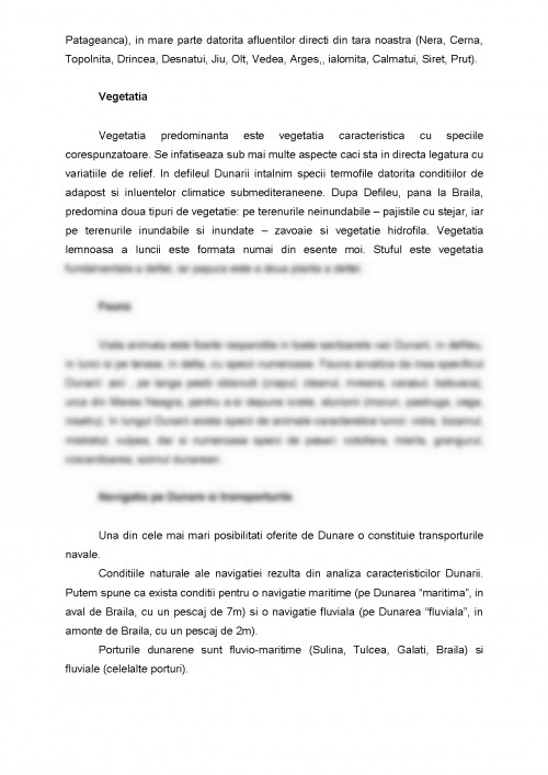 Referat: Dunărea (#159177)