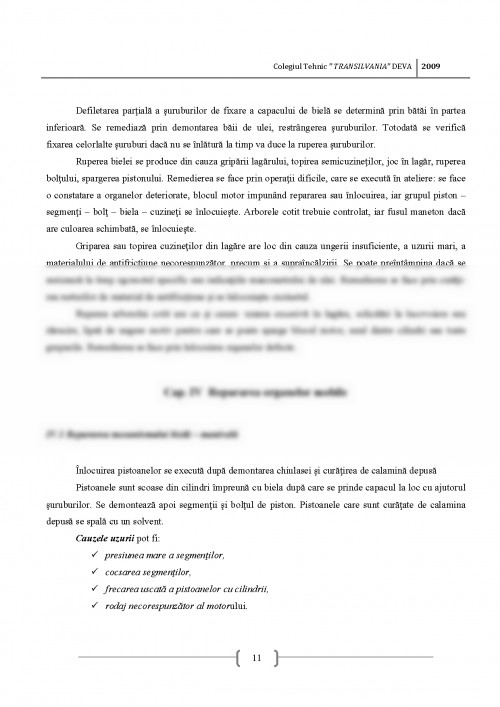 Proiect: Organele mobile ale mecanismului motor (#159594)