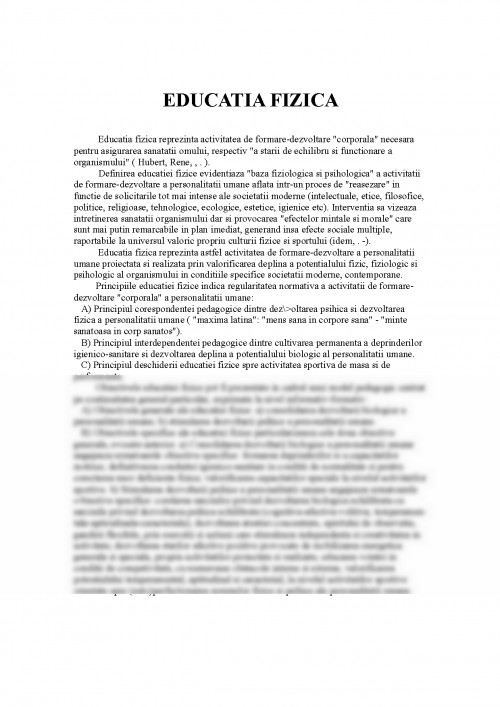 Referat: Educația fizică (#163636)