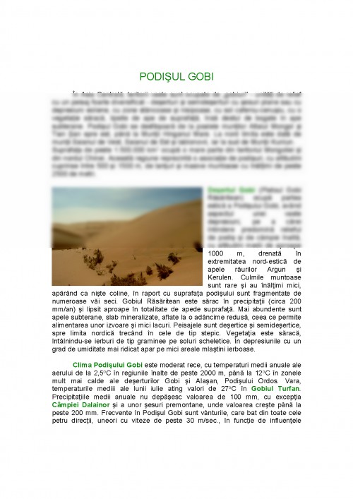 Referat: Podișul Gobi (#164402)