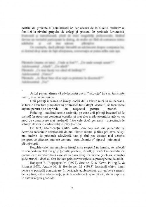 Referat: Comunicare managerială - Relația părinte-copil (#164412)