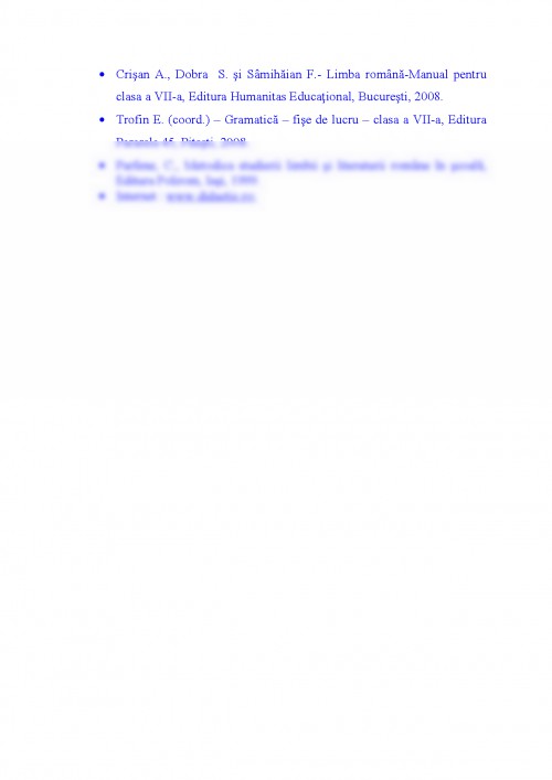 Proiect: Proiect didactic locuțiunea verbală clasa a VII-a (#165509)