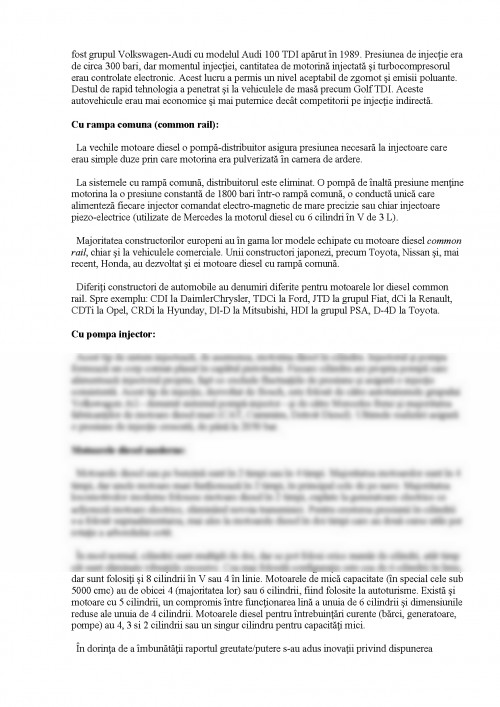 Referat: Motorul diesel (#165800)