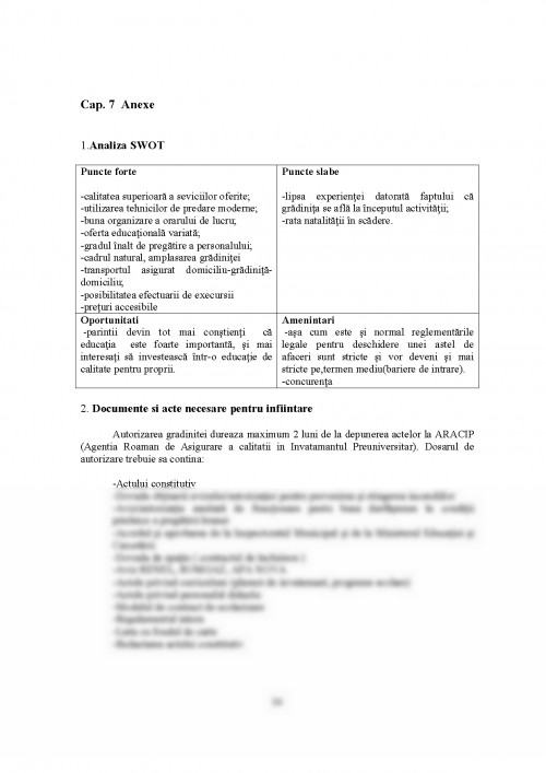 Proiect: Plan de afacere Grădinița de copii Albă ca Zăpada (#166600)