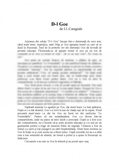 Referat: D-l Goe (#166825)