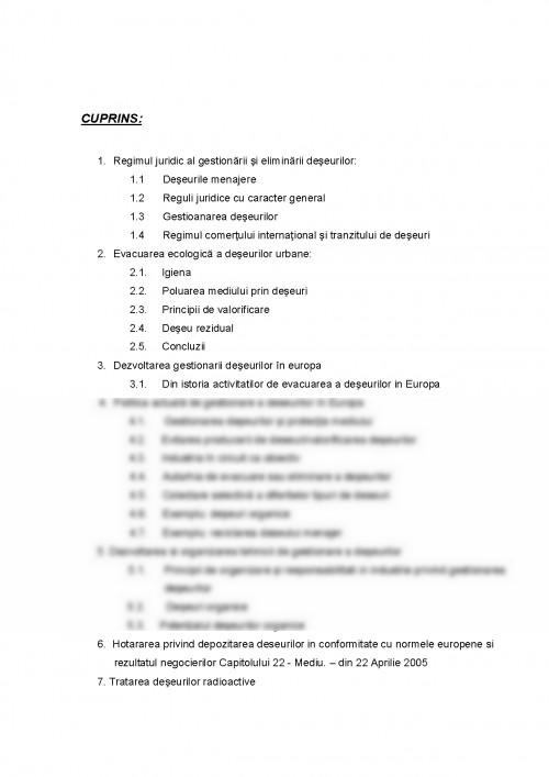 Referat: Gestionarea deșeurilor (#166854)