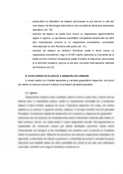 Referat: Gestionarea deșeurilor (#166854)