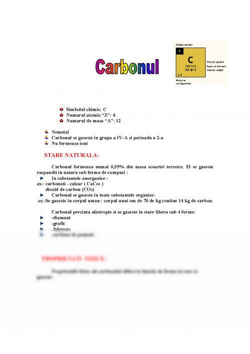 Referat: Carbonul (#167213)