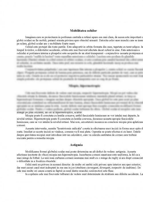 Referat: Anatomia ochiului uman (#167997)