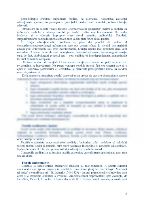 Referat: Educabilitatea - Concept factori și teorii (#169294)