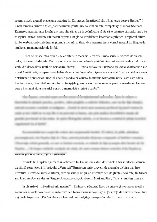 Referat: Elemente moderniste la Eminescu și Hașdeu (#170602)