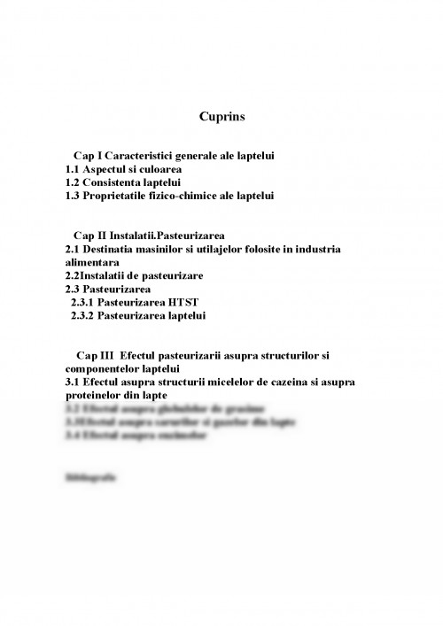 Referat: Pasteurizarea laptelui (#170833)