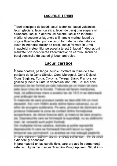Referat: Lacurile Terrei (#172128)