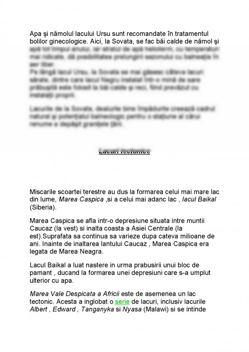 Referat: Lacurile Terrei (#172128)