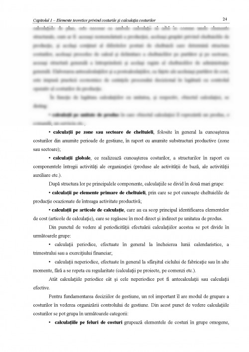 Licența: Calculația costurilor (#172299)