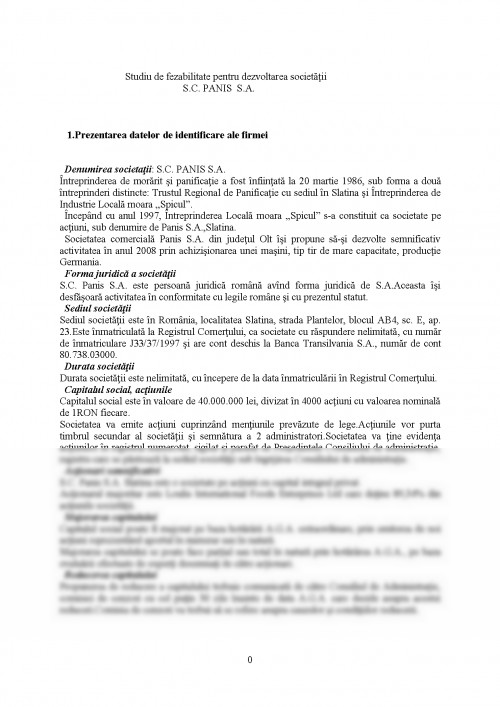 Proiect: Studiu de fezabilitate (#173581)