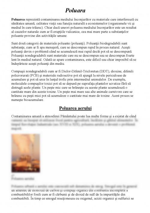 Referat: Poluarea (#175339)