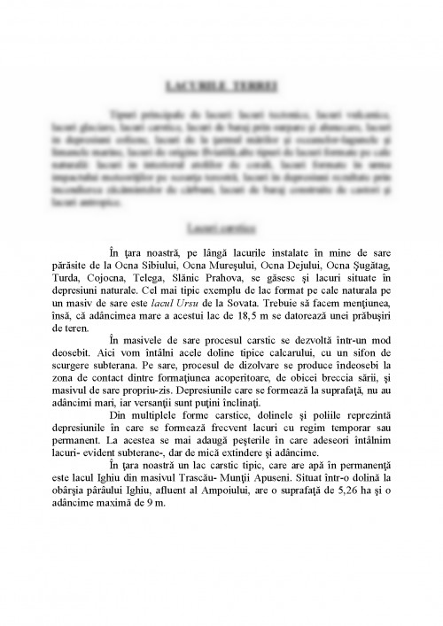 Referat: Lacurile Terrei (#178394)