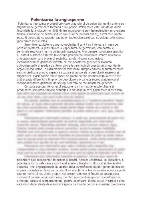 Referat: Reproducerea, polenizarea, fecundarea și formarea seminței ...