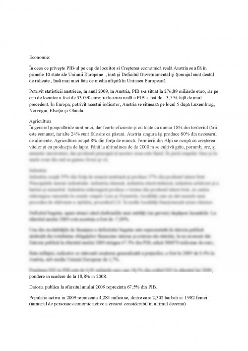 Referat: Fișă de țară - Austria (#269218)