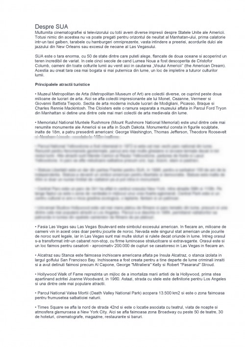 Referat: SUA (#269277)