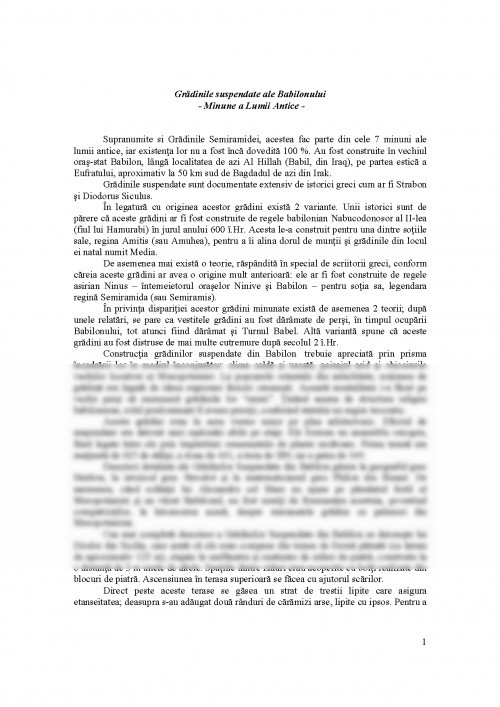 Curs: Grădinile suspendate ale Babilonului (#271154)