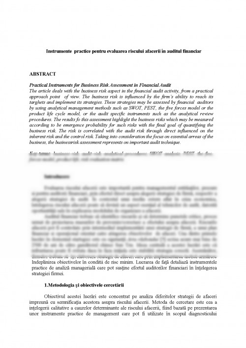 Proiect: Articol științific contabilitate (#271545)