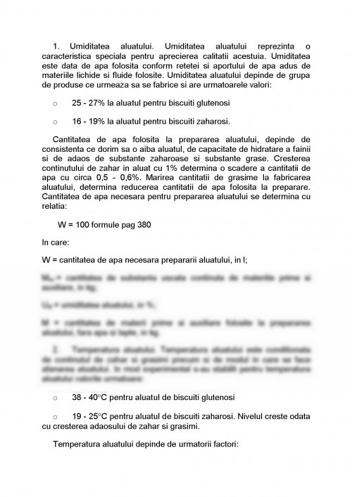 Proiect: Procesul tehnologic de fabricare a biscuiților (#272805)