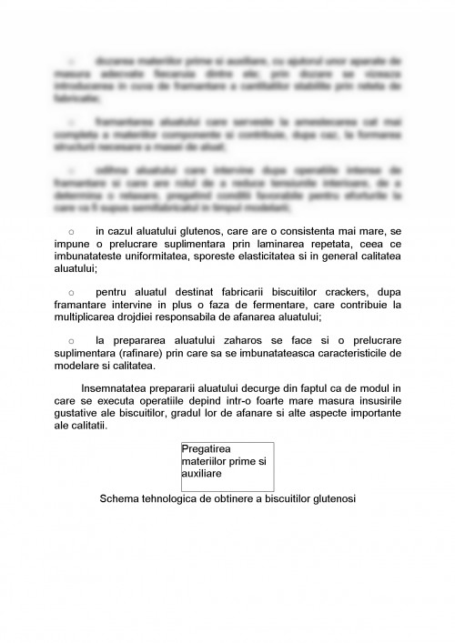 Proiect: Procesul tehnologic de fabricare a biscuiților (#272805)