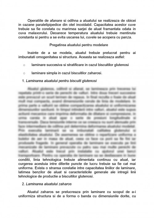 Proiect: Procesul tehnologic de fabricare a biscuiților (#272805)