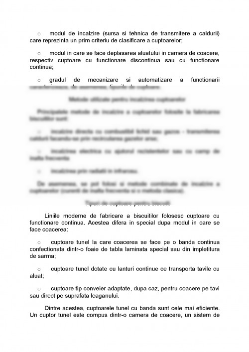 Proiect: Procesul tehnologic de fabricare a biscuiților (#272805)