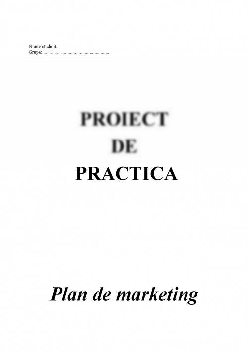 Proiect: Proiect de practică marketing (#275688)