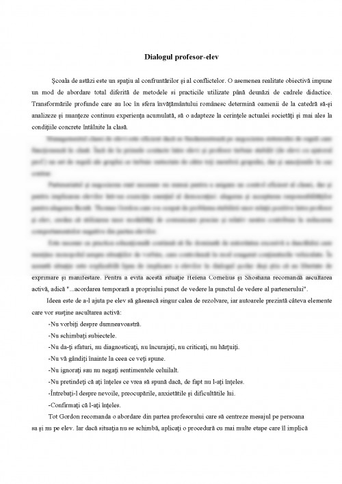 Referat: Dialogul profesor-elev (#278029)