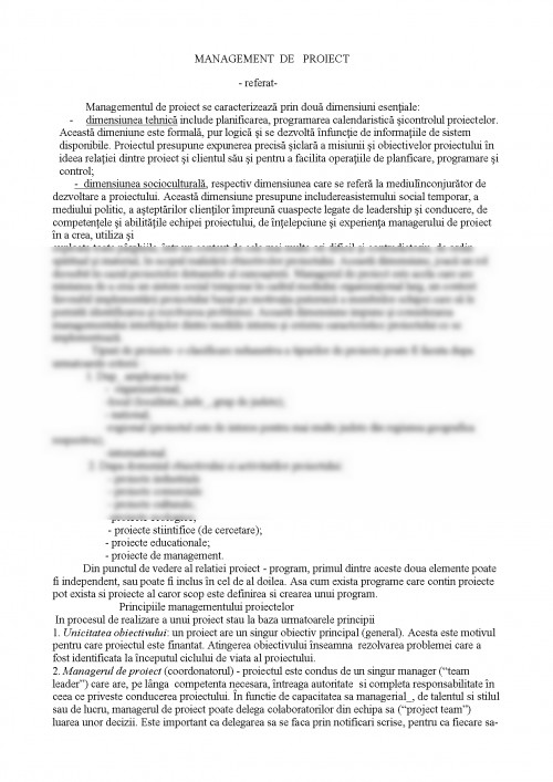 Referat: Management de proiect (#279319)