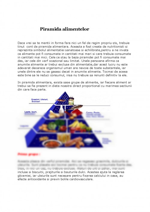 Referat: Piramida alimentară (#280376)