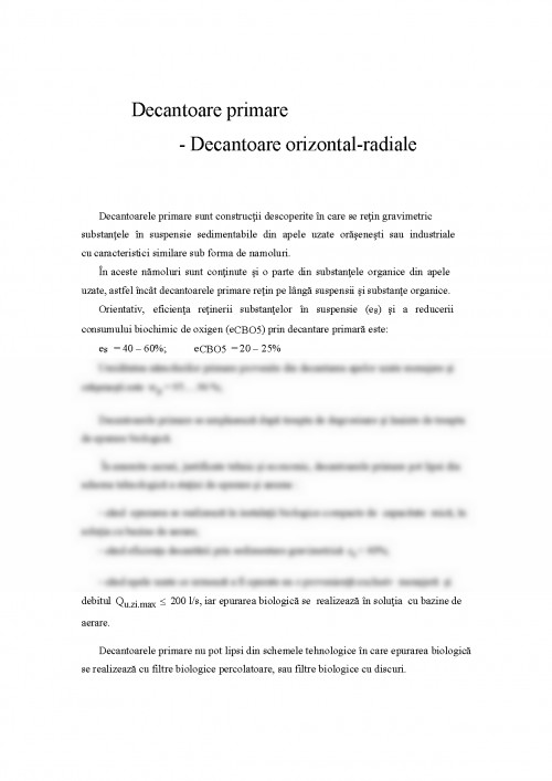Referat: Decantoare orizontal radiale (#281456)