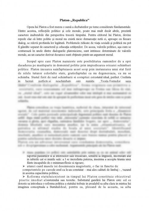 Referat: Platon - Republica (#281833)