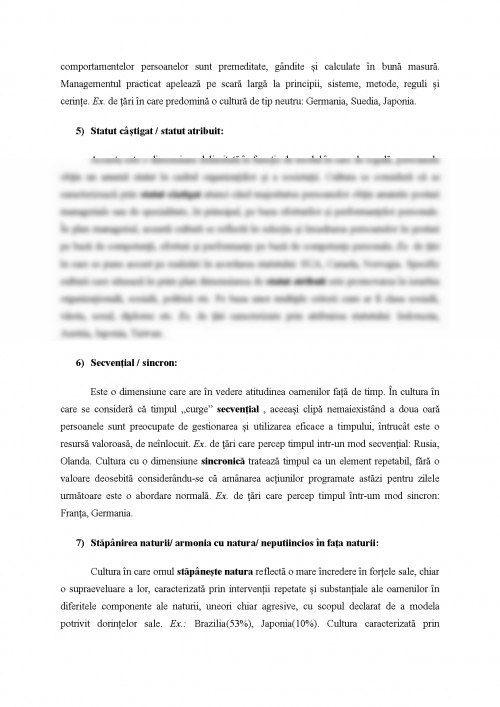 Referat: Dimensiunile Culturale ale Lui Hofstede și Trompenaars (#282354)