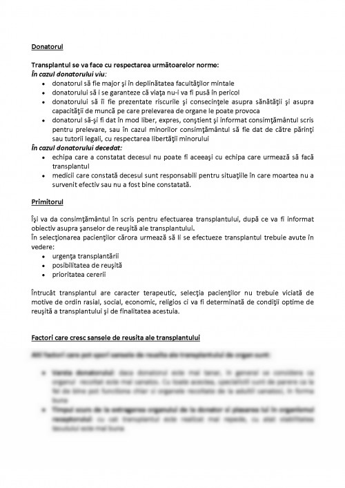 Referat: Transplantul de Organe și Țesuturi (#282434)