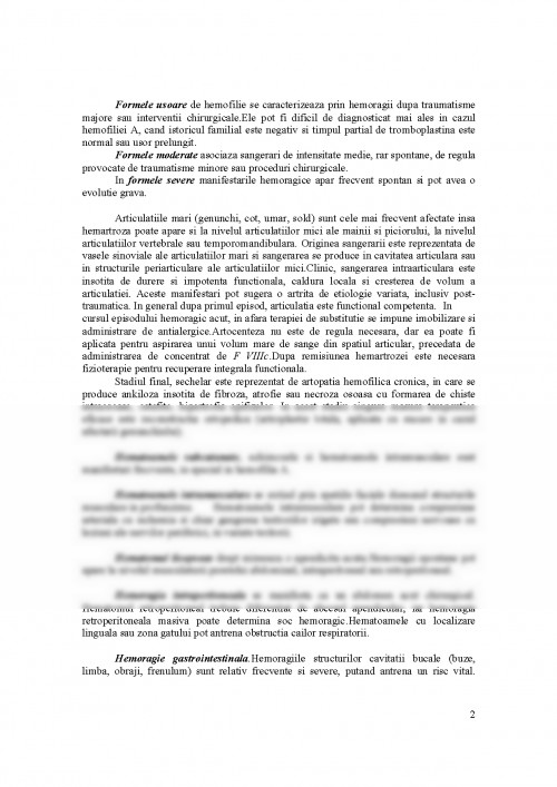 Referat: Hemofilia A și B (#282681)